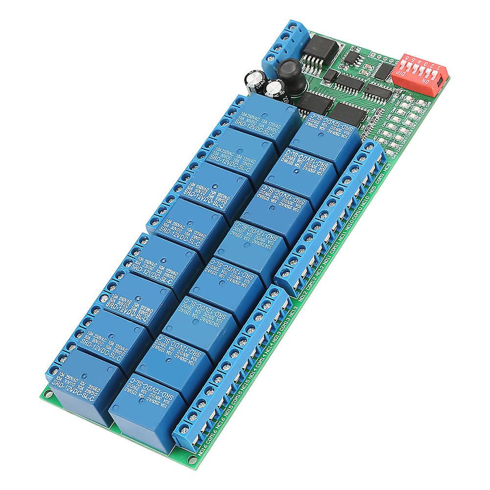 DC 12V 16 Channel MODBUS RTU RS485 Relay Module Board PLC Controller Serial Port Switch | Fruugo CA