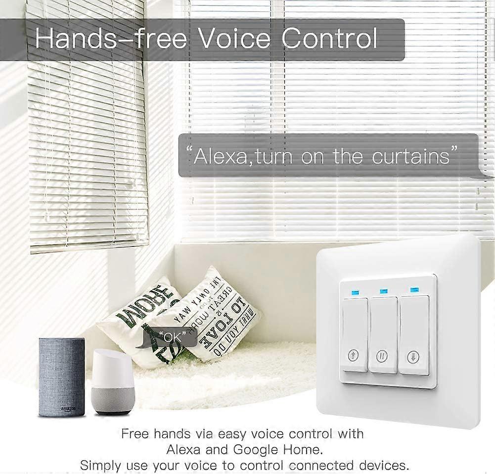 WiFi Connected Roller Shutter Switch, Wireless Adjustable Opening Smart ...