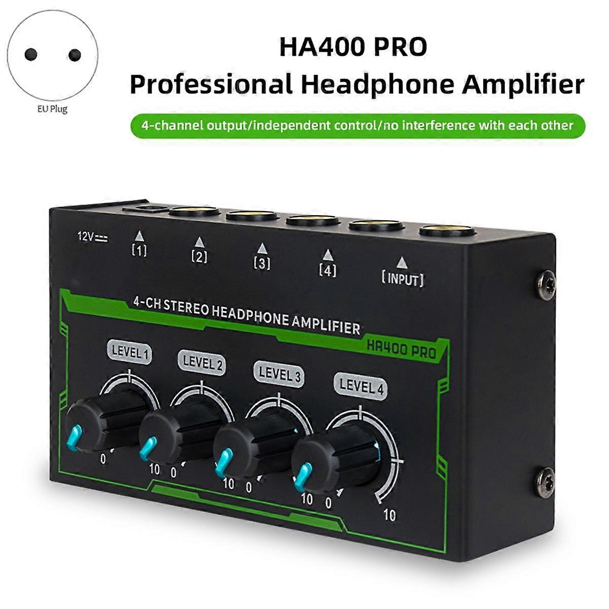 Headphone Amplifier 4 Channel Stereo Audio Amplifier Mini Headphone ...