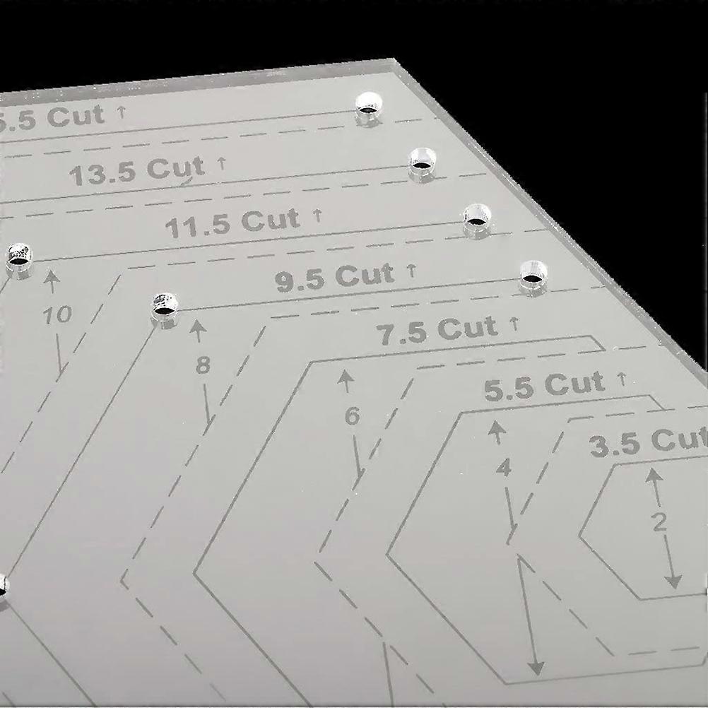 4 pcs/set Sewing Ruler Acrylic Handmade Quilt Templates Stencil Grade ...