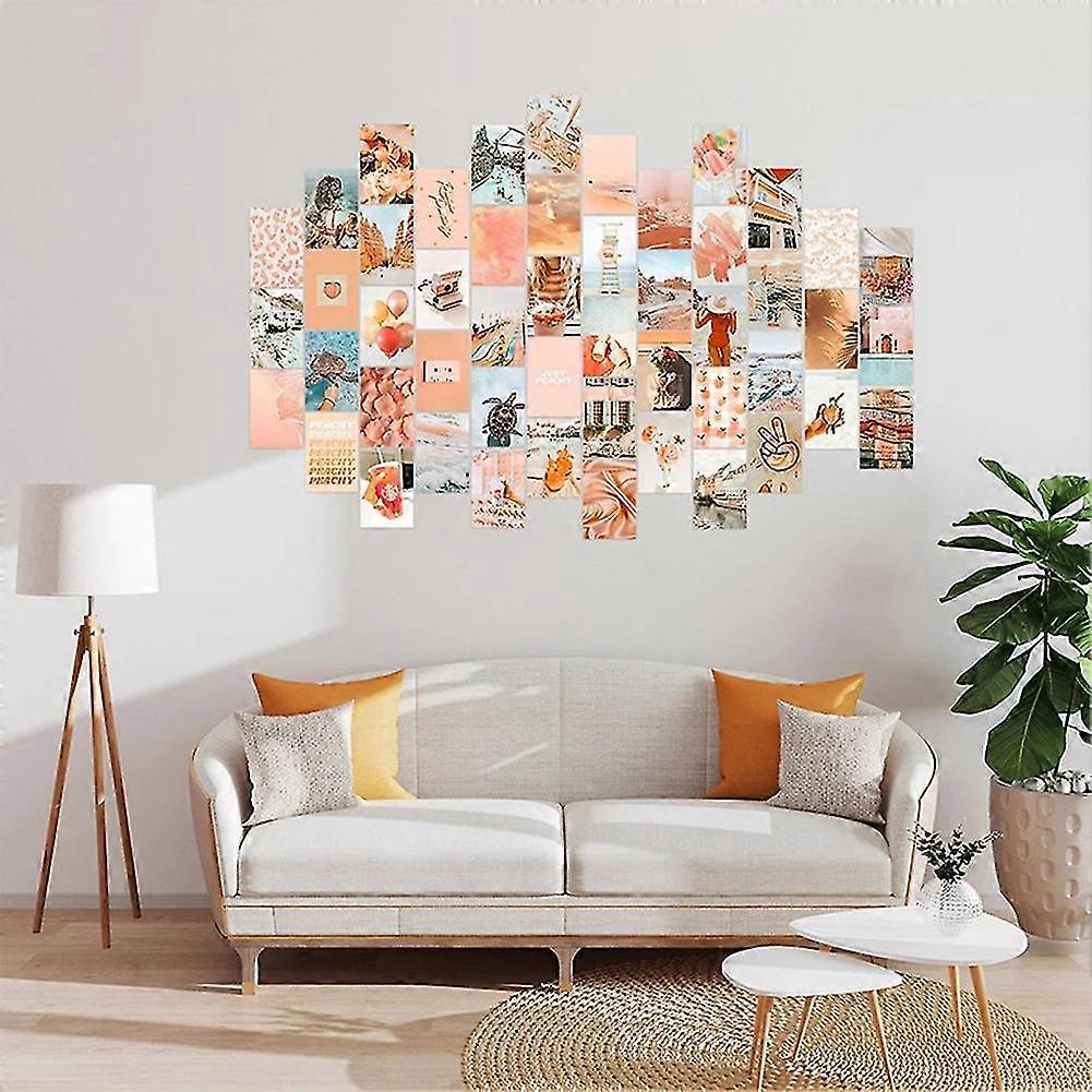 50pcs Peach Beach Aesthetic Pictures For Wall Collage Boho Style ...