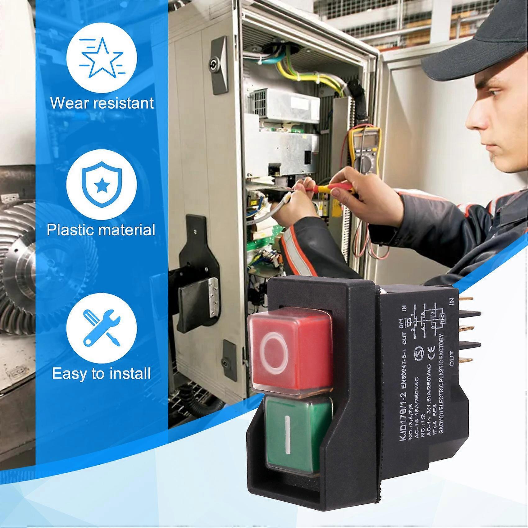 Emergency Stop Switch - Waterproof Safe Switch KJD17Electromagnetic ...