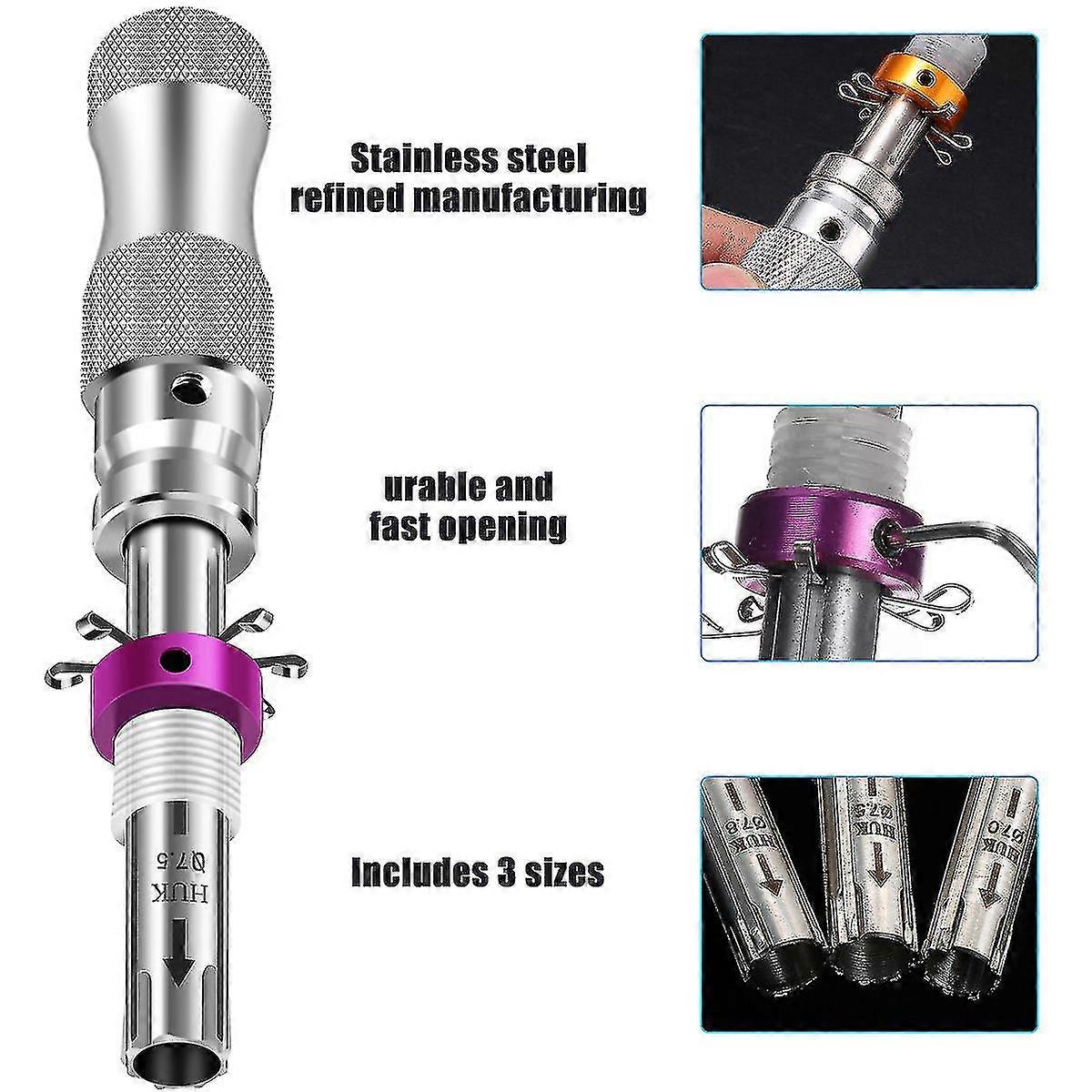 Locksmith Tool Kit Stainless Steel 7/7.5/7.8mm Tubular Lock Pick Tool ...