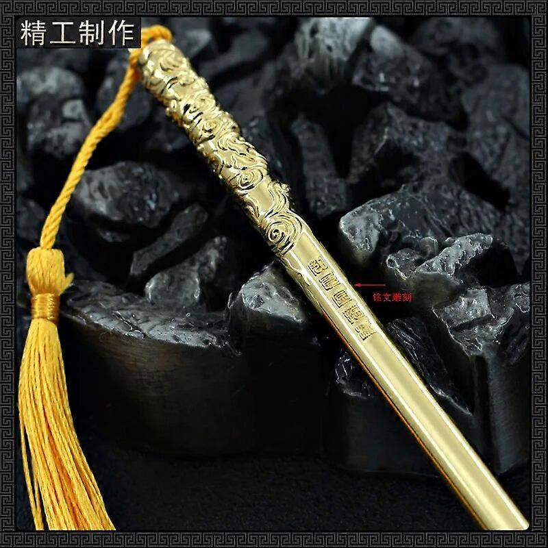 16cm Ruyi Golden Hoop Rod Sun WuKong The Journey to the West Ancient Chinese Metal Cold Weapons ...