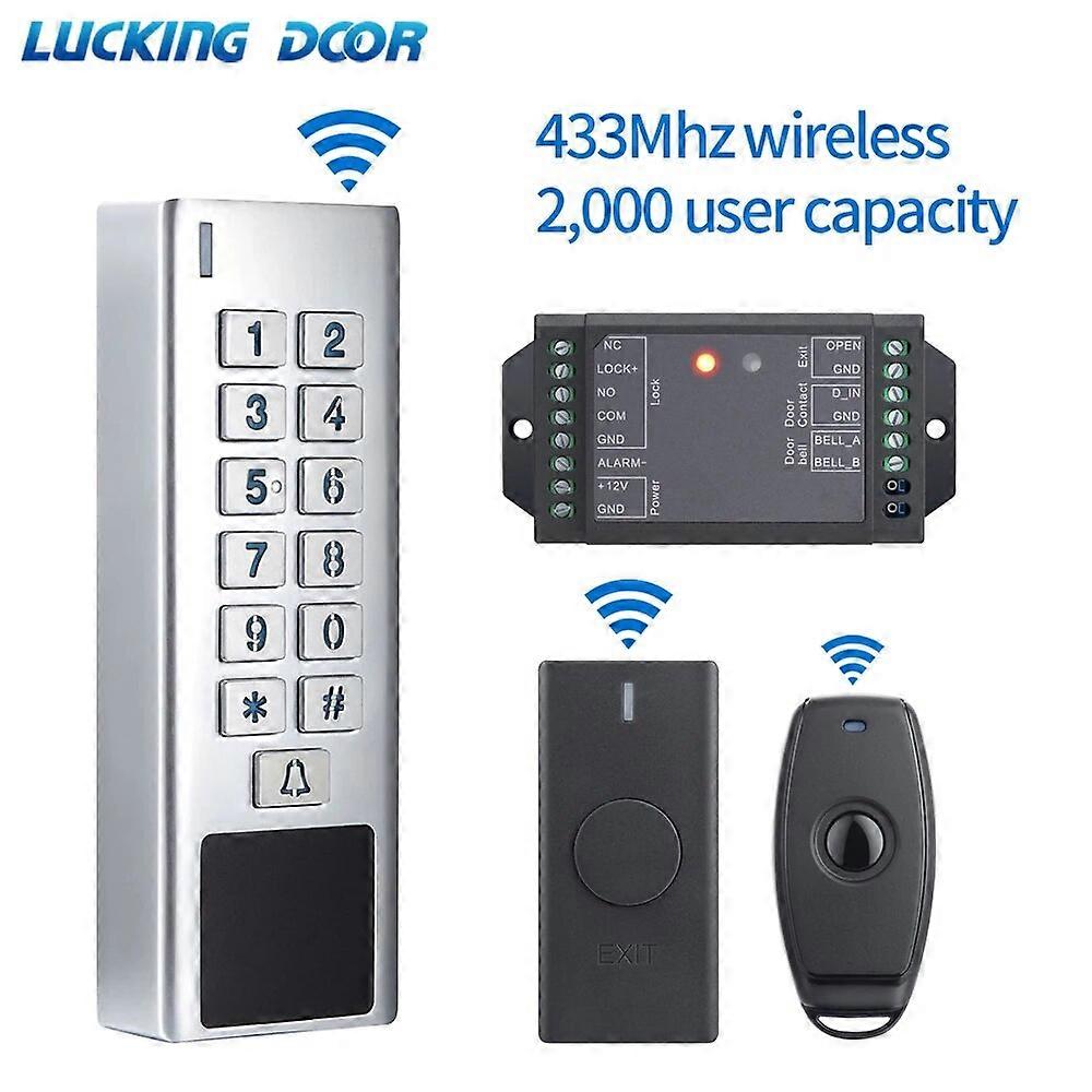 IP65 Waterproof DC 12V 433 Mhz Wireless Access Control Kit Battery ...