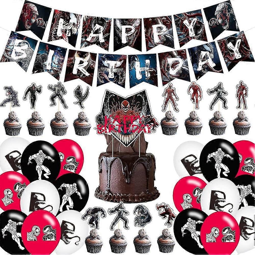 Venom Party Balloon Decorations, 32pcs Venom Theme Party Decorations ...