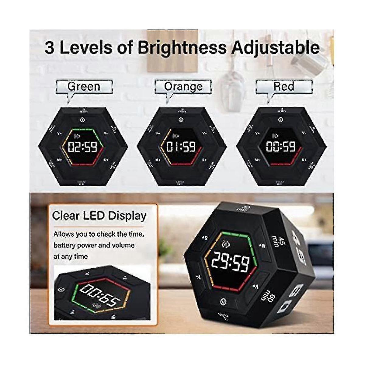 Pomodoro Timer, Productivity Timer,3, 5, 15, 30, 45, 60 Minute Preset ...