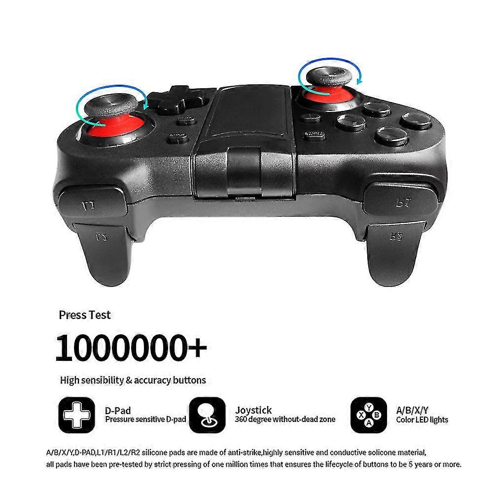 Qqdd Upgraded Mobile Game Controller, Wireless Bluetooth Gamepad Joystick Multimedia Game ...