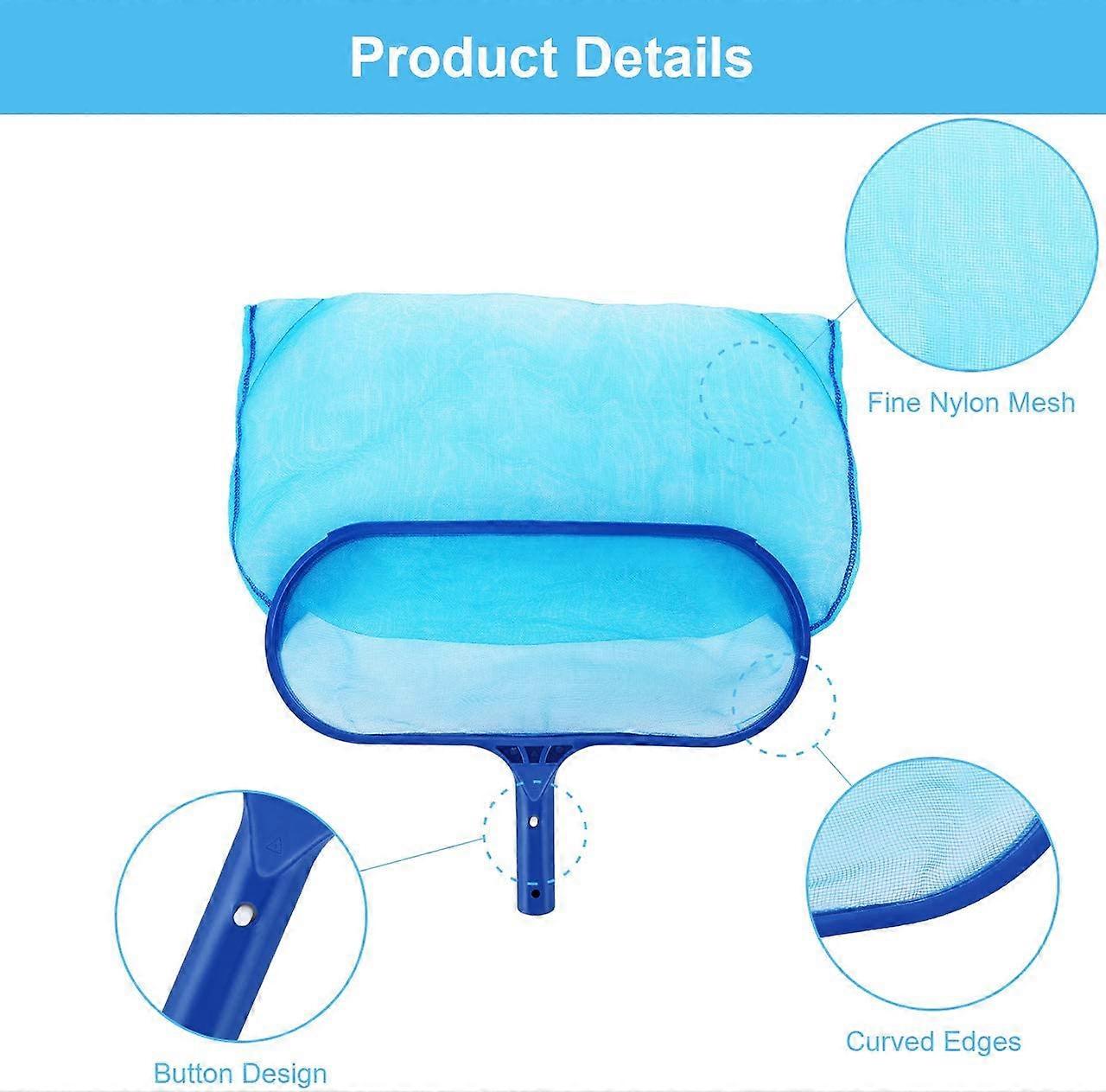 Surface Landing Nets, Professional Pool Leaf Net with Fine Mesh and ...