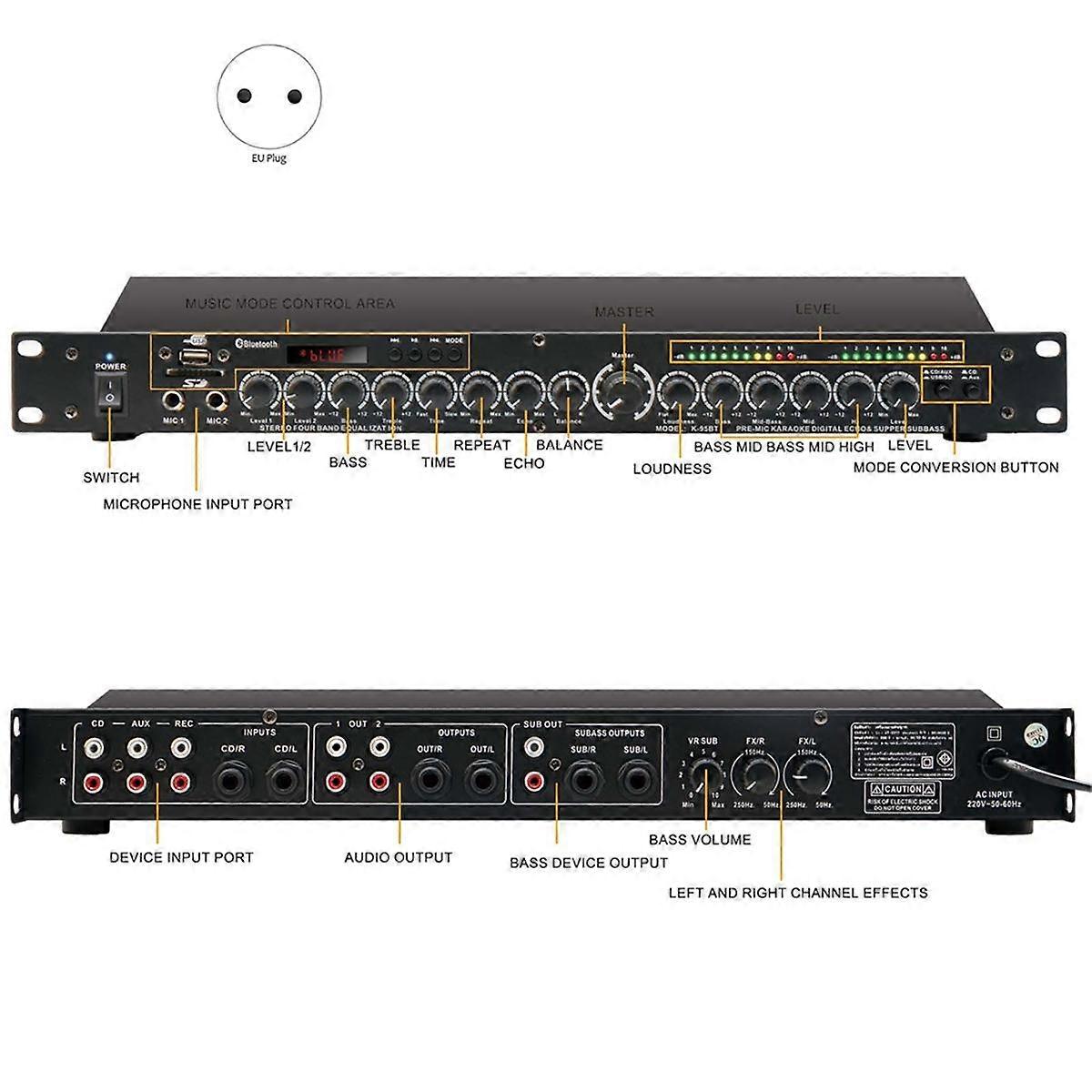 Professional Sound Peripheral Equipments Stereo Digital Reverberation ...