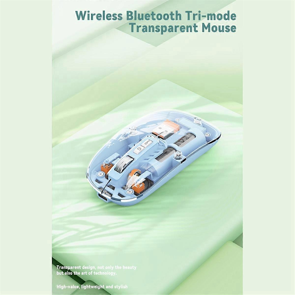 Wireless Mouse Bluetooth 5.1 2.4G Tri-Mode Gaming Mouse Ergonomic Mute ...