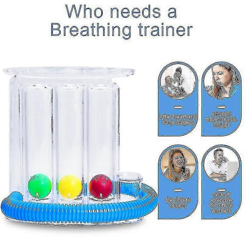 Breathing Trainer Home Respiratory Train Tool, 3 Ball Deep Breathing ...