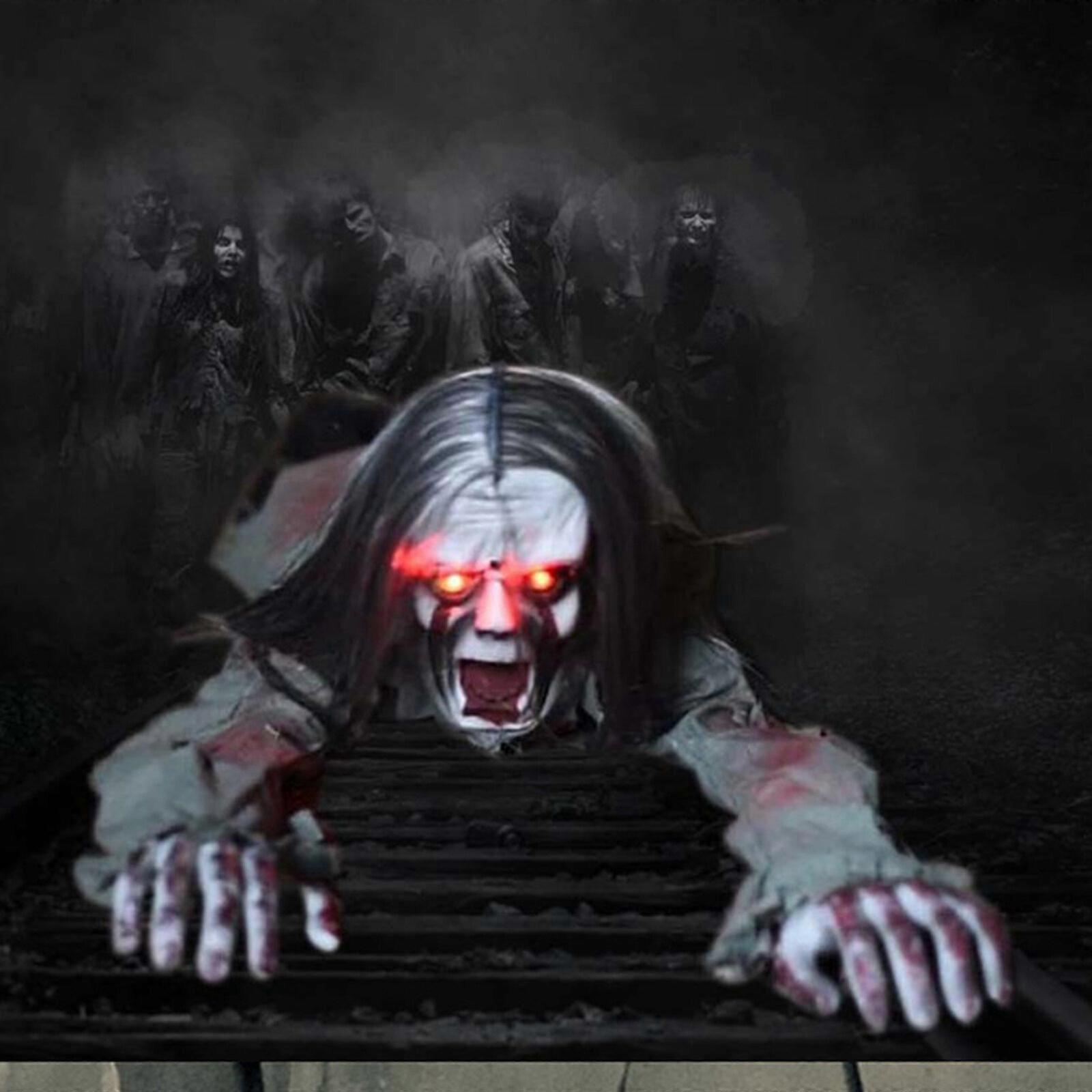 Outdoor Scary Movable Life Size Skeleton Groundbreaker Crawling Zombie ...