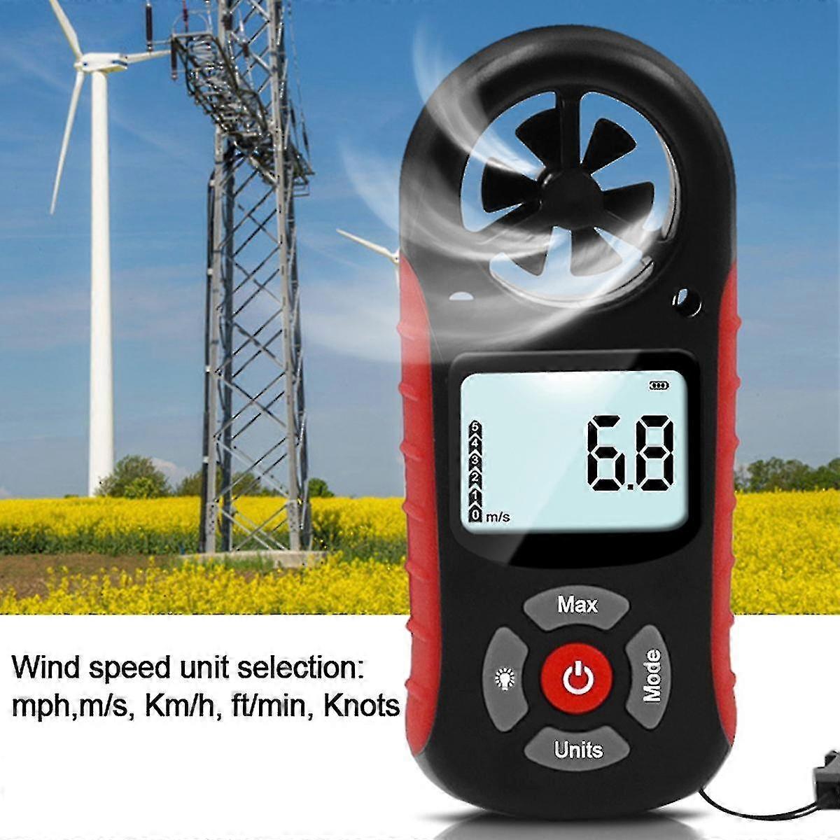 8 In 1 Handheld Anemometer Anemometer Lcd Anemometer Digital Hand ...