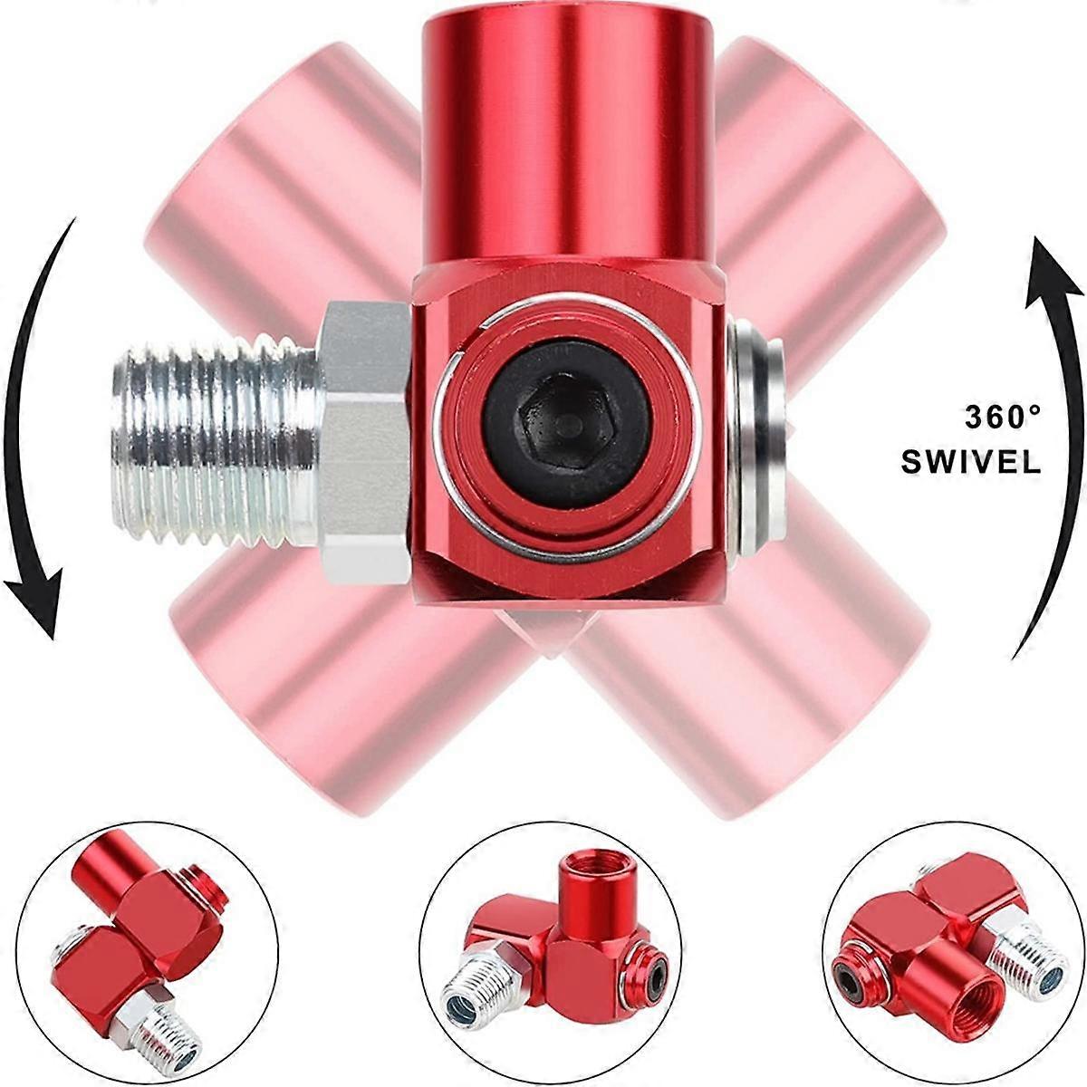4Pc 360 Degree Swivel Air Hose Connector 1/4In NPT Industrial Air ...