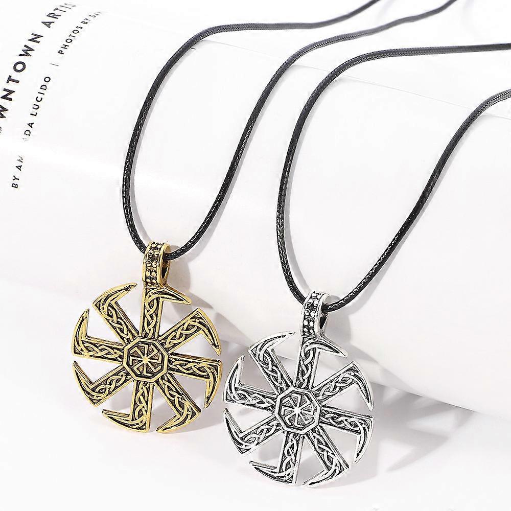 YILUOCD Slavic Amulet Necklace for Men Slavic Kolovrat Symbols Pagan ...