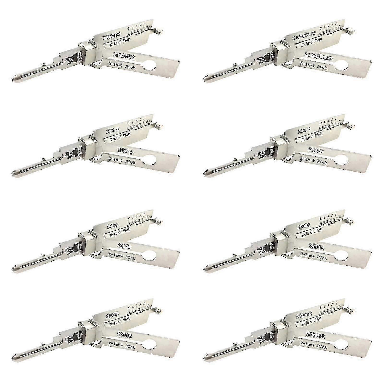 2in1 Lishi Tool For Sc1 Sc4 Kw1 Kw5 Am5 M1/ms2 Ss001 Nsn14 Cy24v.2 Fo38 ...