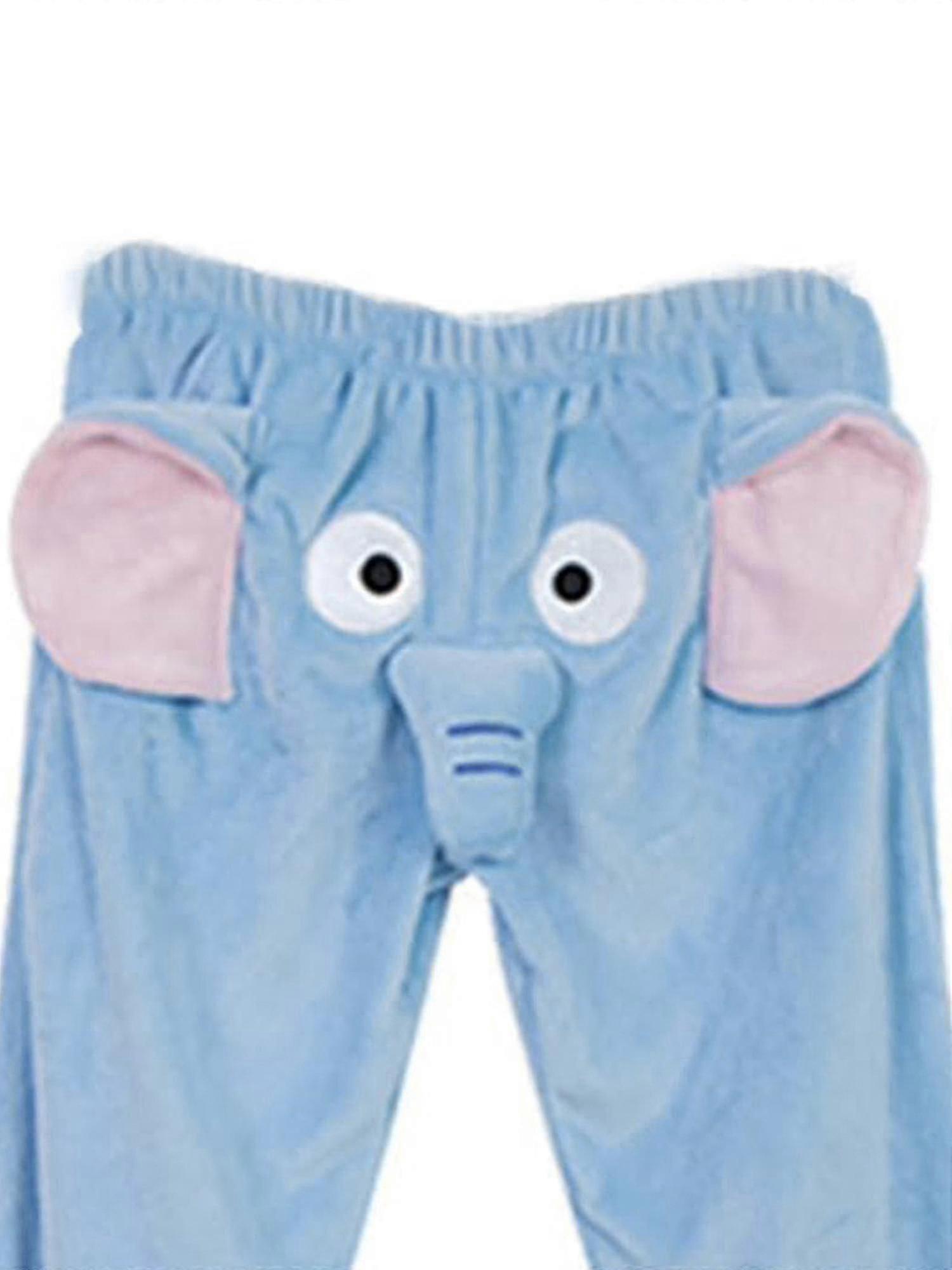 Funny Elephant Pants Womens Mens Lounge Pants Home Plush Couple Pajama ...