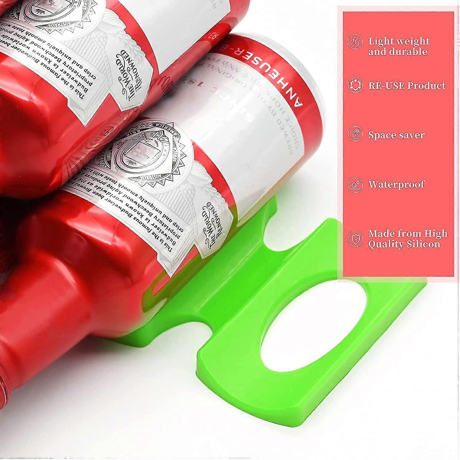Bottle And Can Stacker For Refrigerator, 2pcs Non-slip Silicone ...