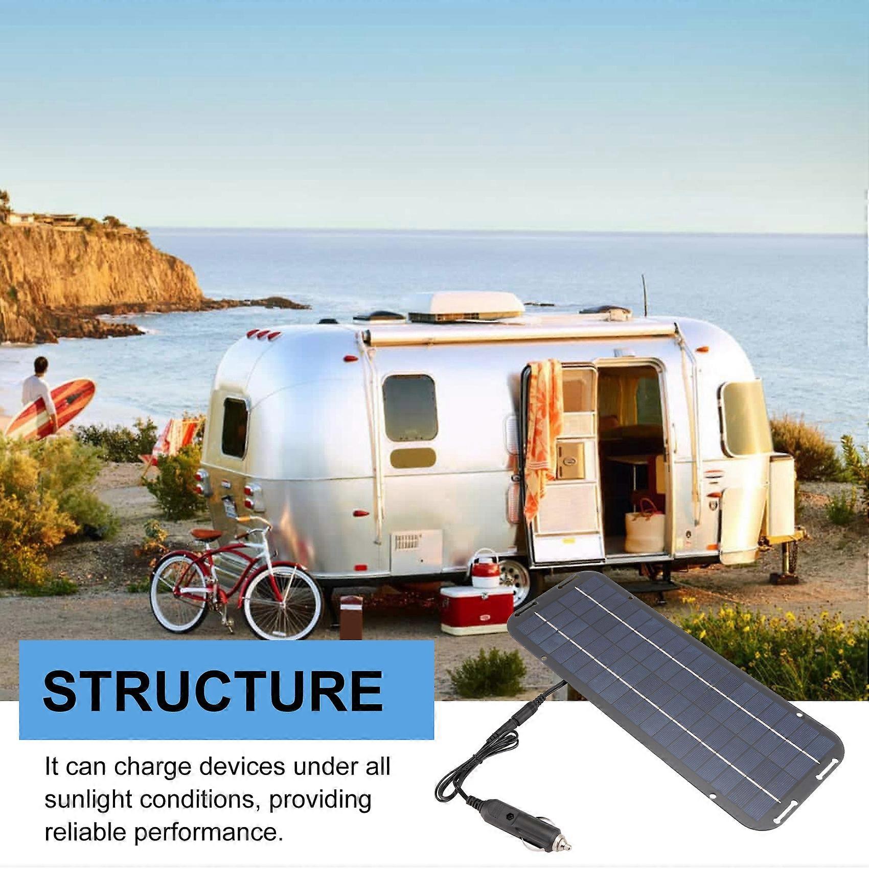 12V 60W Solar Panels Charger Car Motorcycle Kick Scooter Portable Solar ...