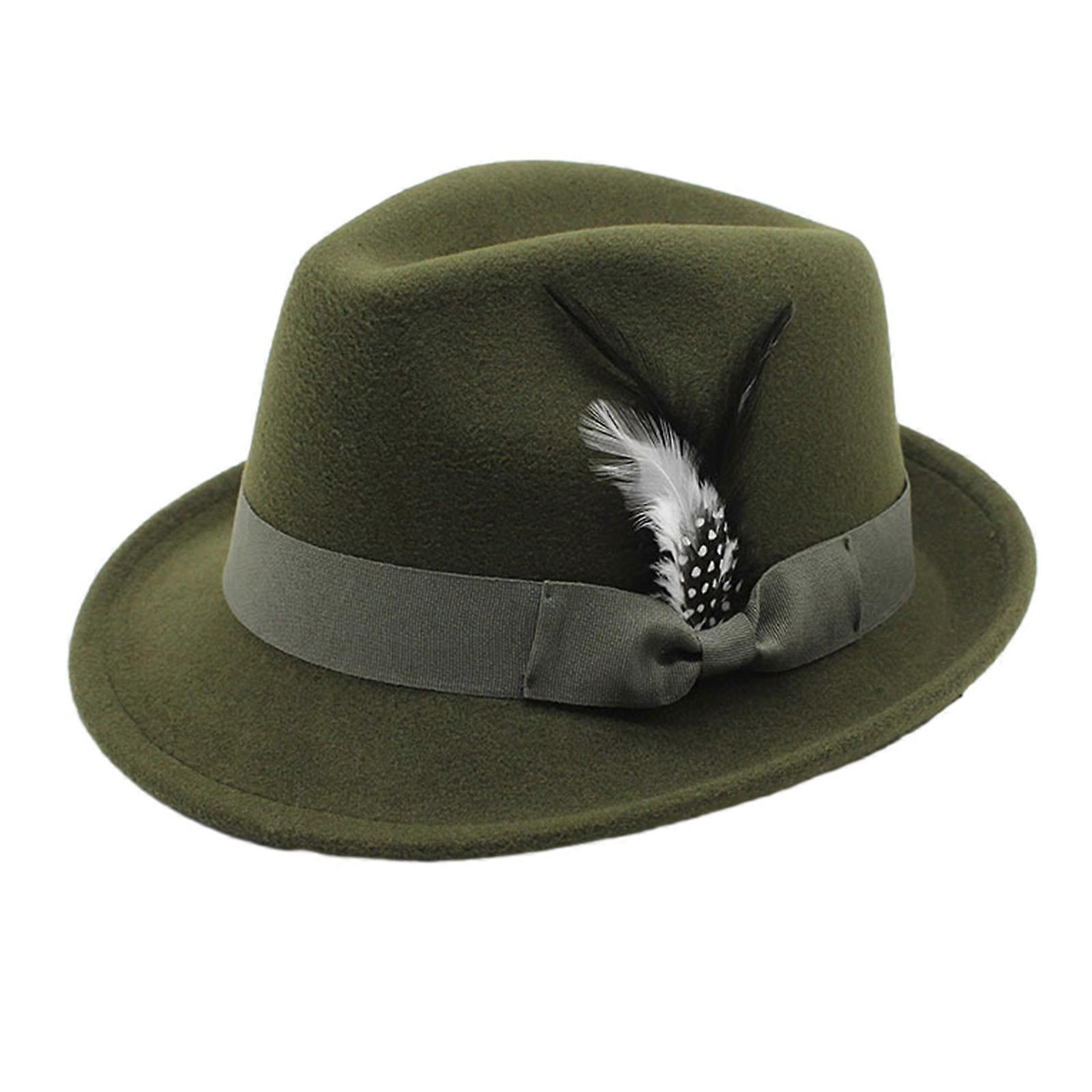 Felt Flat Top Fedora Hat for Men Adult Stage Performances Hat Theme ...