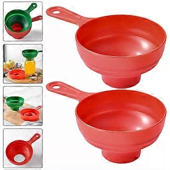 Jam Funnel, 2 Pcs Large Mouth Wide Funnels for Cooking Oil Dispenser ...