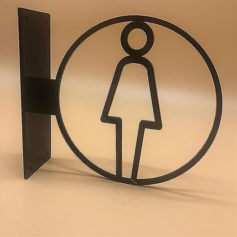 3d Side Mount Wc Signs Door Sticker Men & Women Restroom Toilet Sign ...