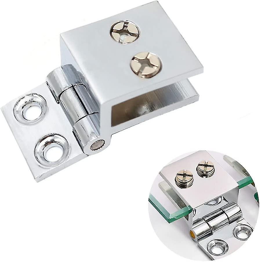 Glass Door Hinge 4 Pieces Glass Door Clip Hinge Zinc Alloy Glass Hinge Kitchen Cabinet Glass ...