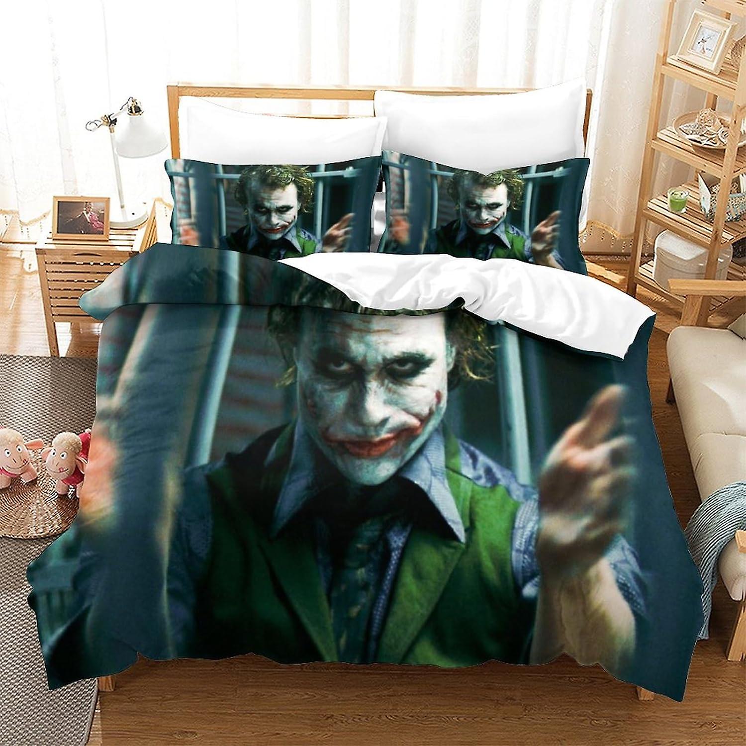 HOUKIG 3 Piece Joker Comforter Set 3D Superheroes Printed Bedding ...