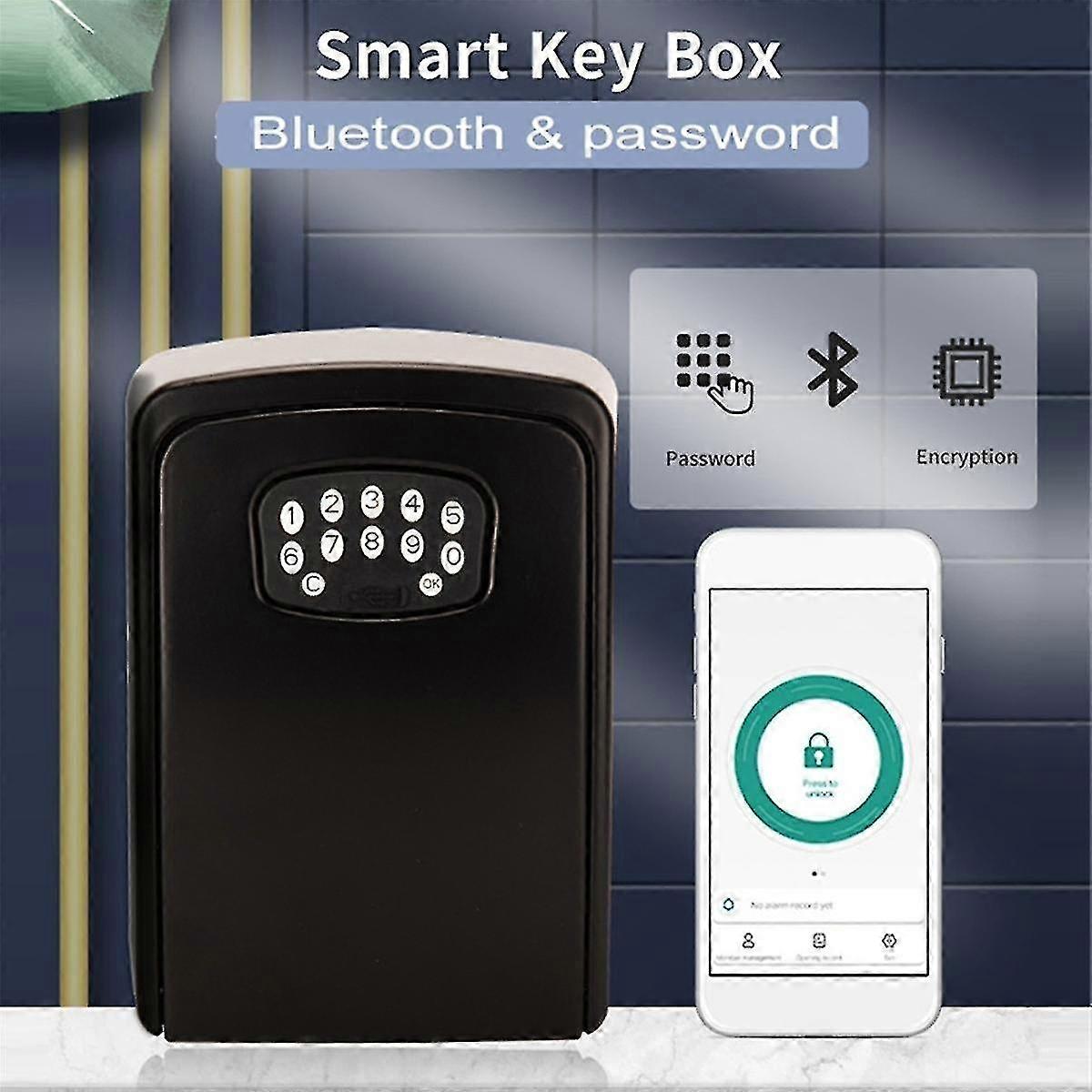 Tuya Smart Key Box Bluetooth Storage Lock Box Smart Life App Wall Mount ...