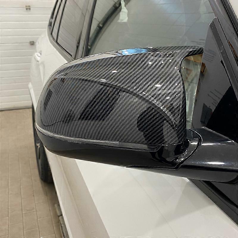 2PCS Black Carbon Fiber Car Side Rearview Mirror Cover Cap For BMW X3 ...