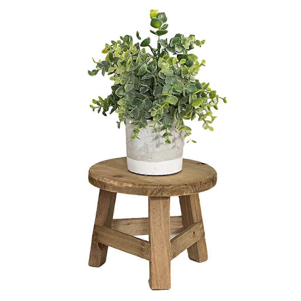 Mini Wooden Stool Flower Shelf Stool Display Stand Vintage Style ...