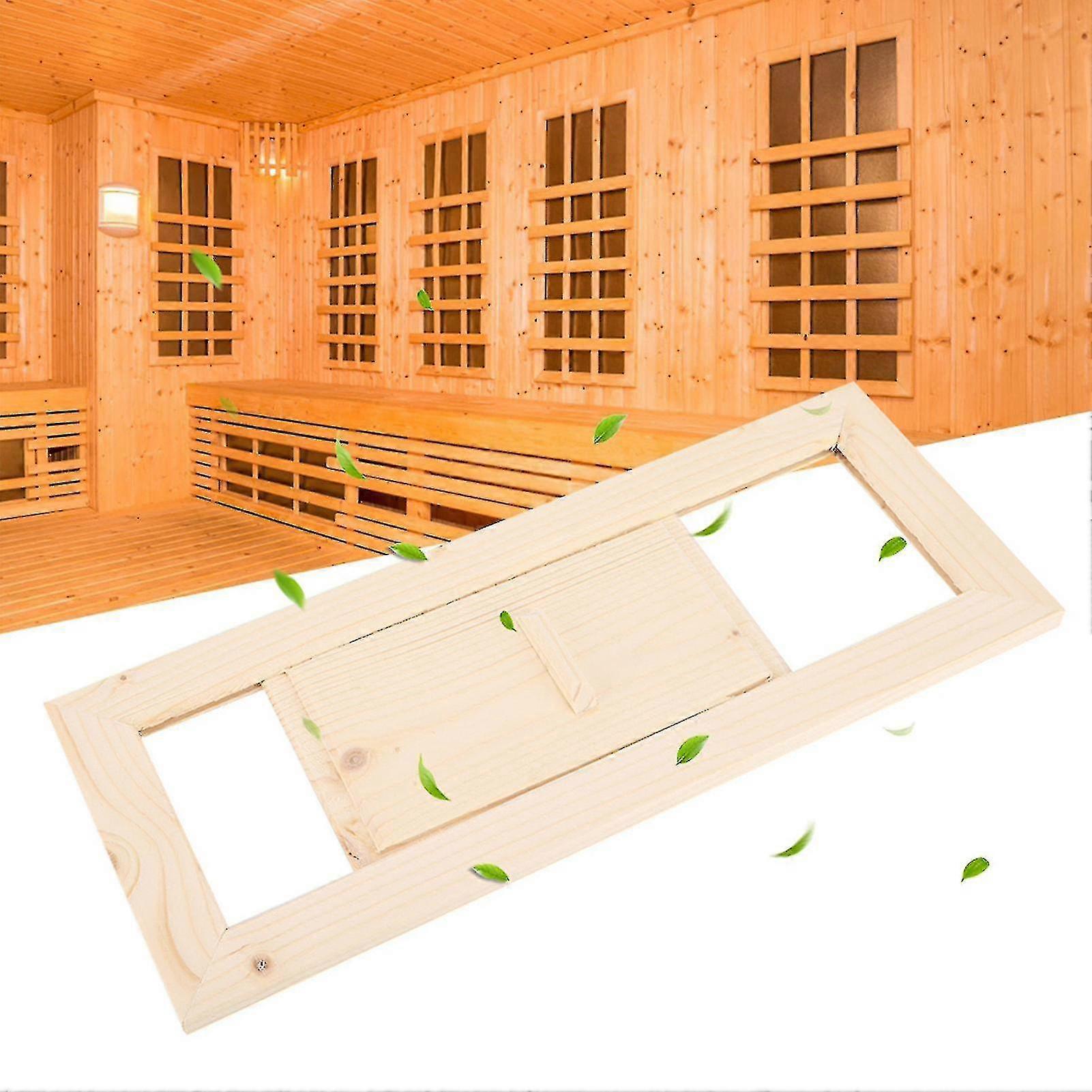 Rectangle Sauna Air Vent Wooden Adjustable Sauna Room Equipment Ventilation Panel Blinds Grille ...