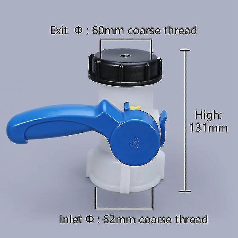 2024 1pc Plastic Dn40 Butterfly Valve For Ibc Tank Container 1000l ...