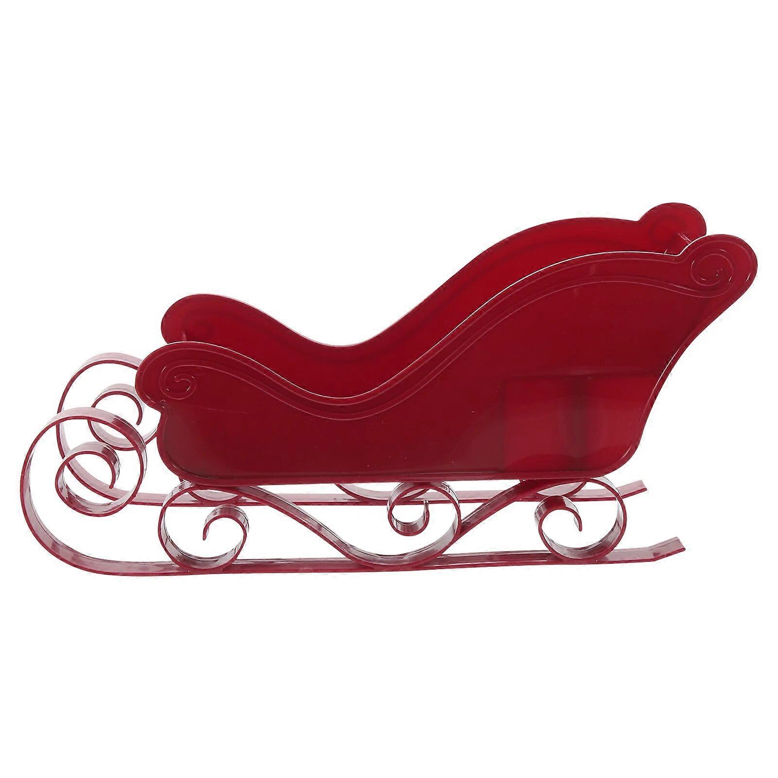 Christmas Sleigh Sled Ornament Figurine Decoration Mini Decorations ...