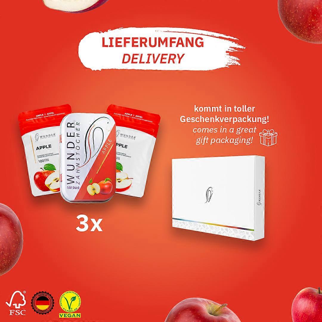 Miracle Toothpicks with Flavor - Bundle of 3 Apple Aromatic Toothpicks ...