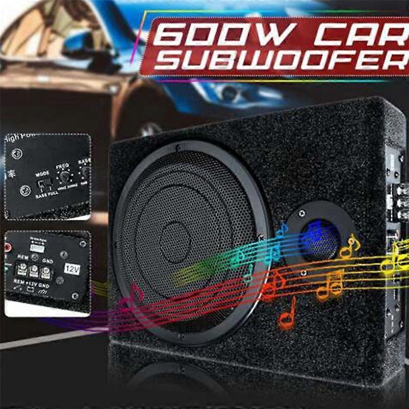 Car Mounted Subwoofer Ultra-thin Seat Modification 600W Subwoofer 12V ...