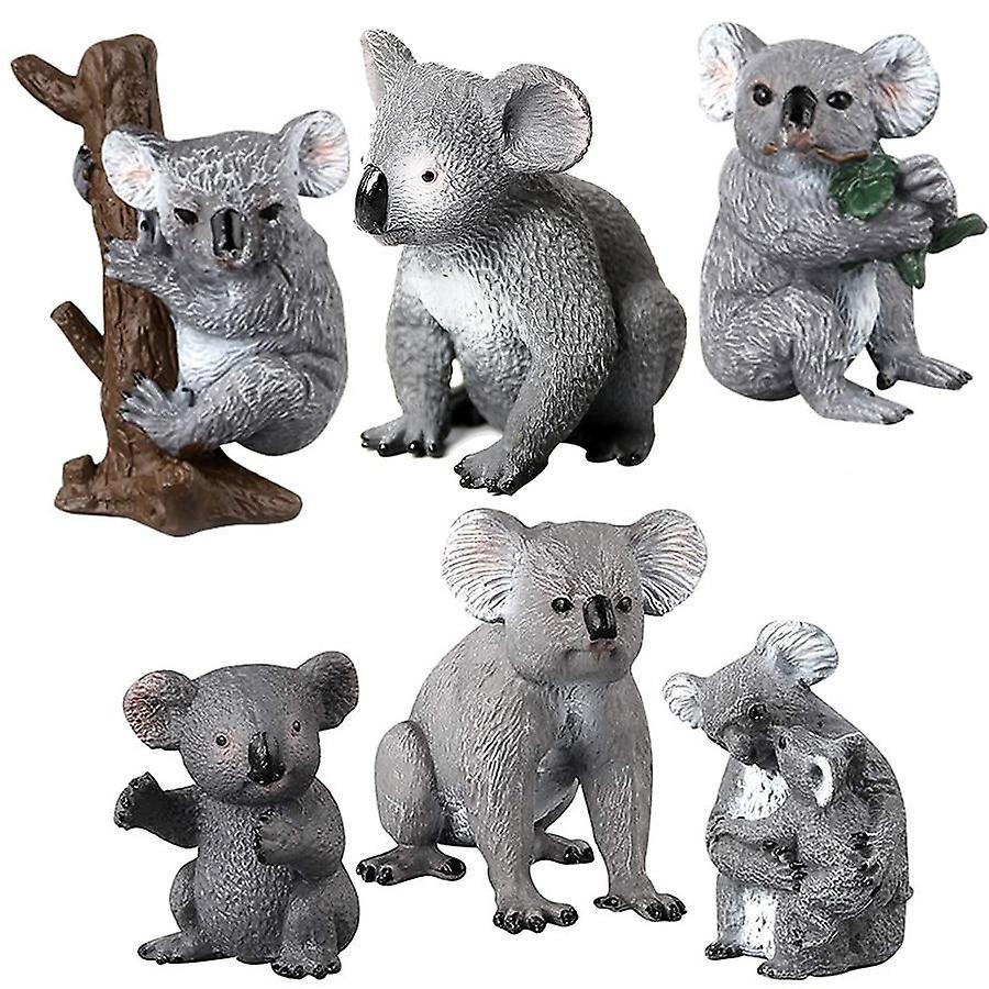 Realistic wild life jungle zoo koala animals authentic hand painted ...