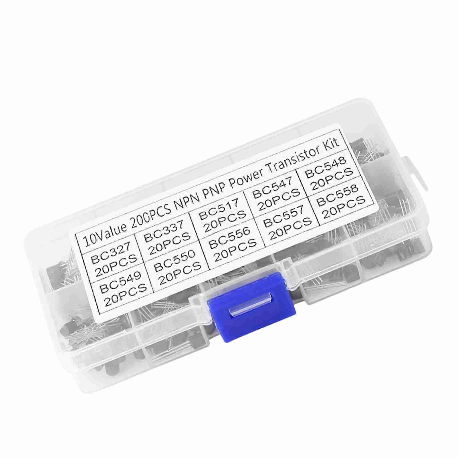 200pcs 10 Values NPN PNP TO?92 BC327?BC558 Transistor Assortment DIY Kit | Fruugo UK