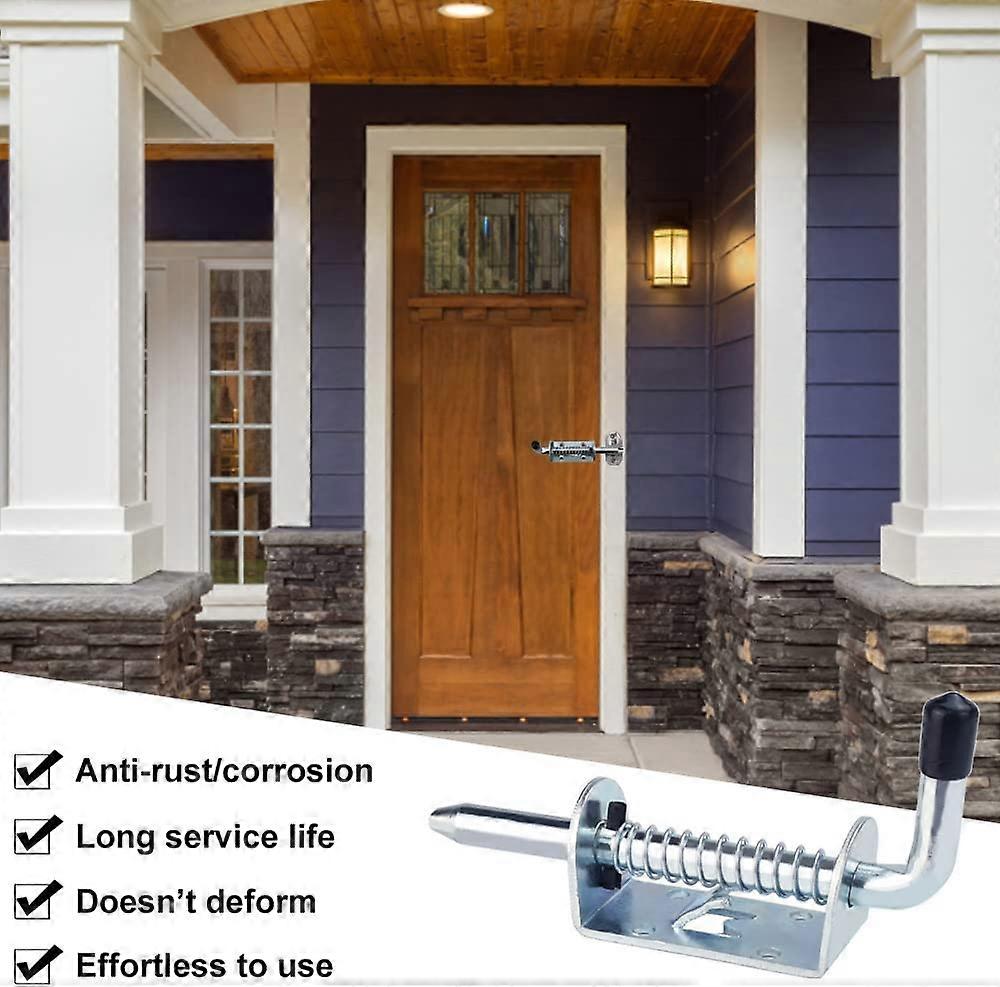 Galvanized Iron Spring Latch Gate Lock Shed Heavy Duty Spring Bolt ...