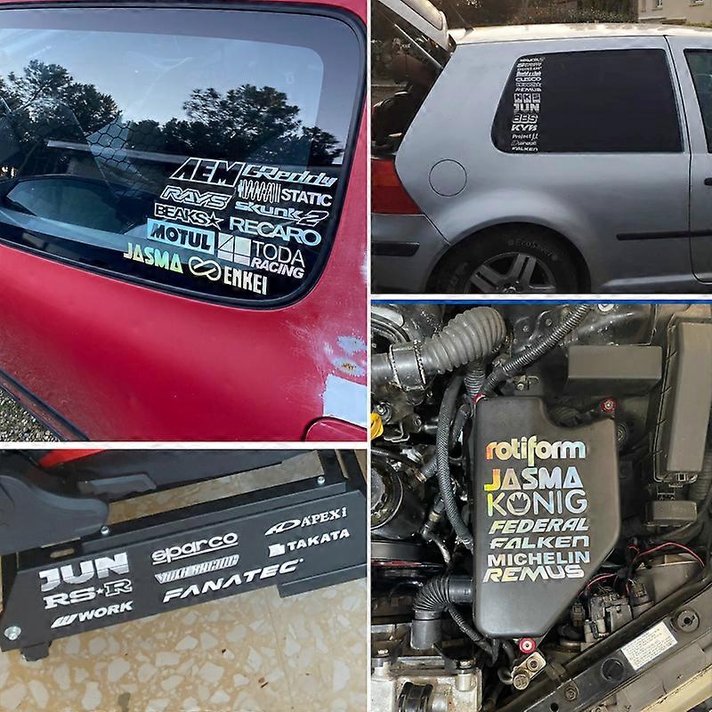 Random 15pcs Racing Sponsor Stickers and Decals for JDM EDM Race Turbo ...