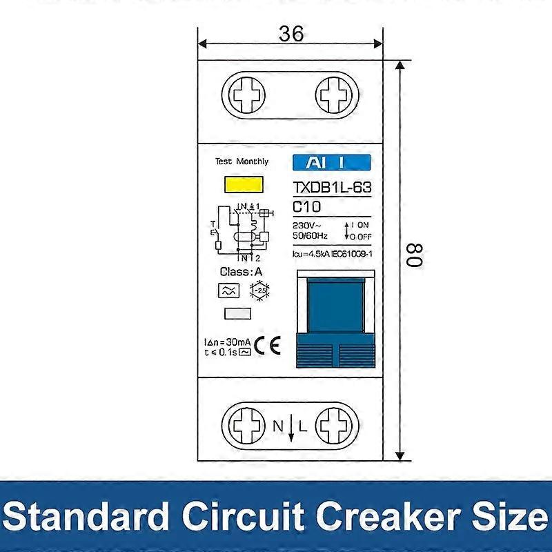 MCB RCCB RCD Type A / AC RCBO DPNL Residual Current Circuit Breaker ...