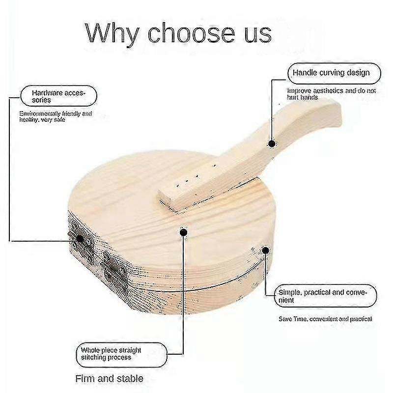 Wooden Dough Pressing Tool Dough Presser Dumpling Skin Press Tool ...