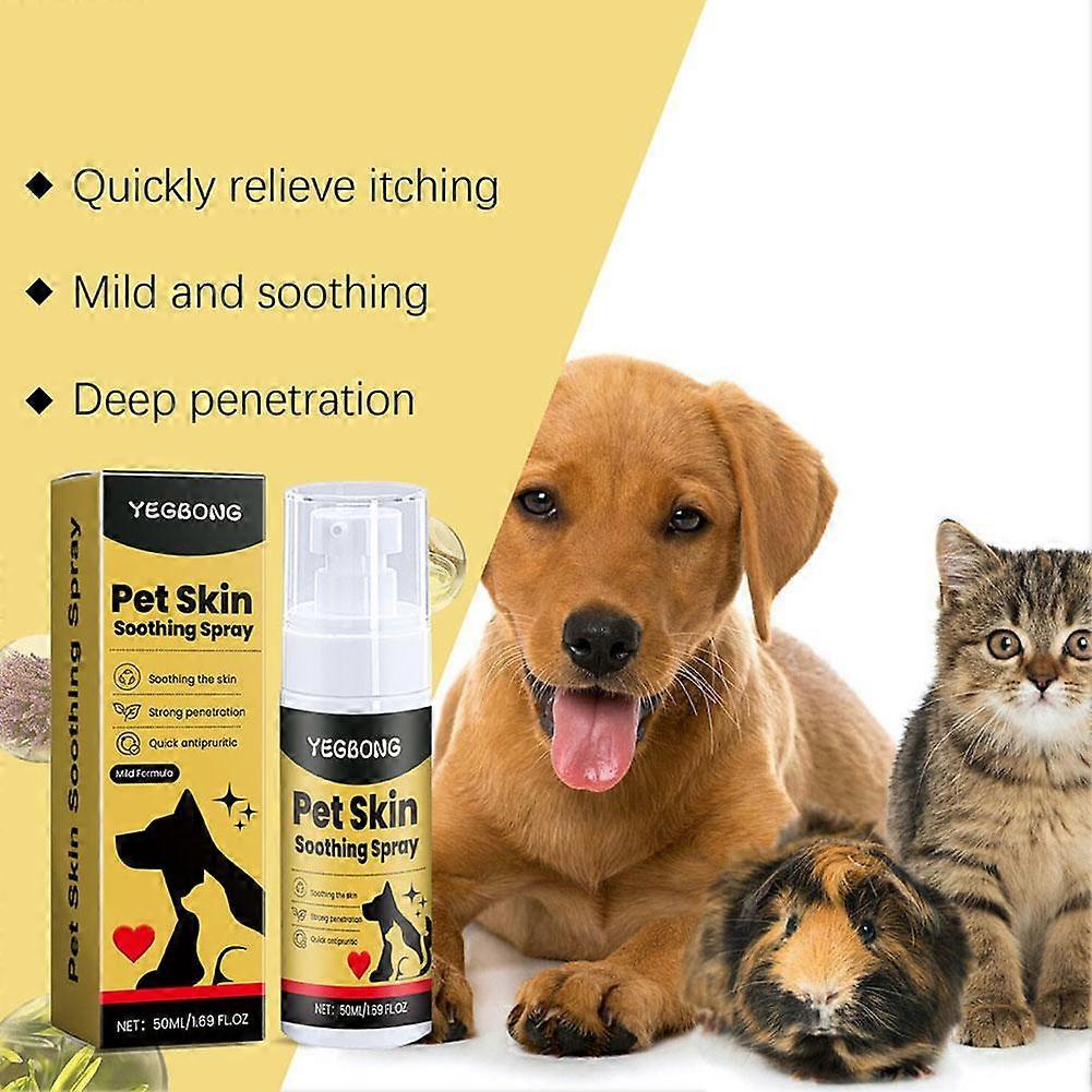 Pet Skin Care Spray Cat & Dog Skin Wound Fungus Ringworm Itching 50 ML ...