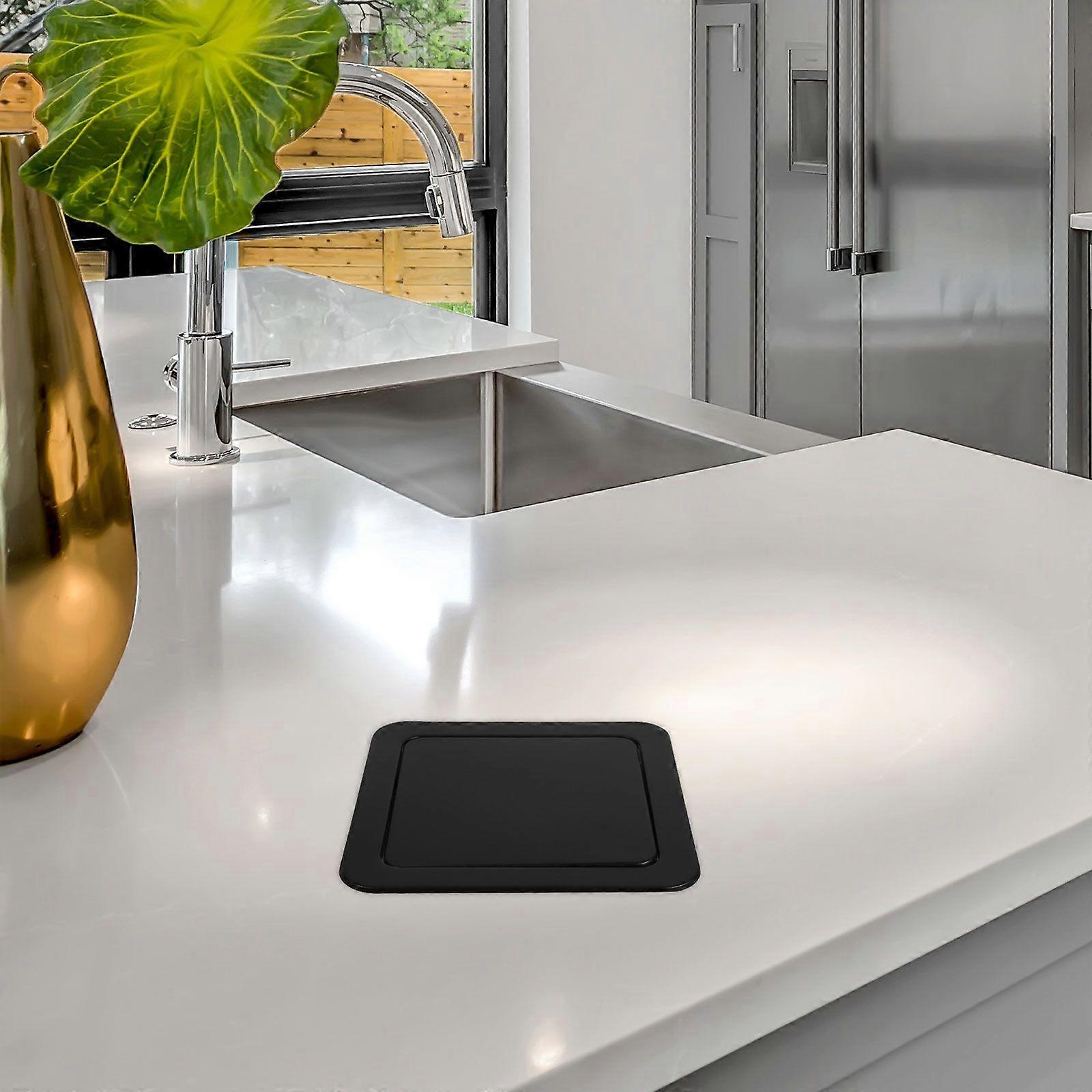 Stainless Steel Embedded Trash Bin Cover For Restroom Swing Lid Space ...