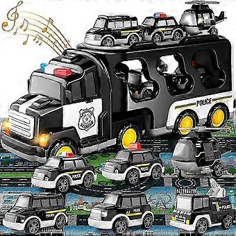 Police Truck Toys for Toddlers 3-6 Years Old, 7-in-1 Friction Powered ...