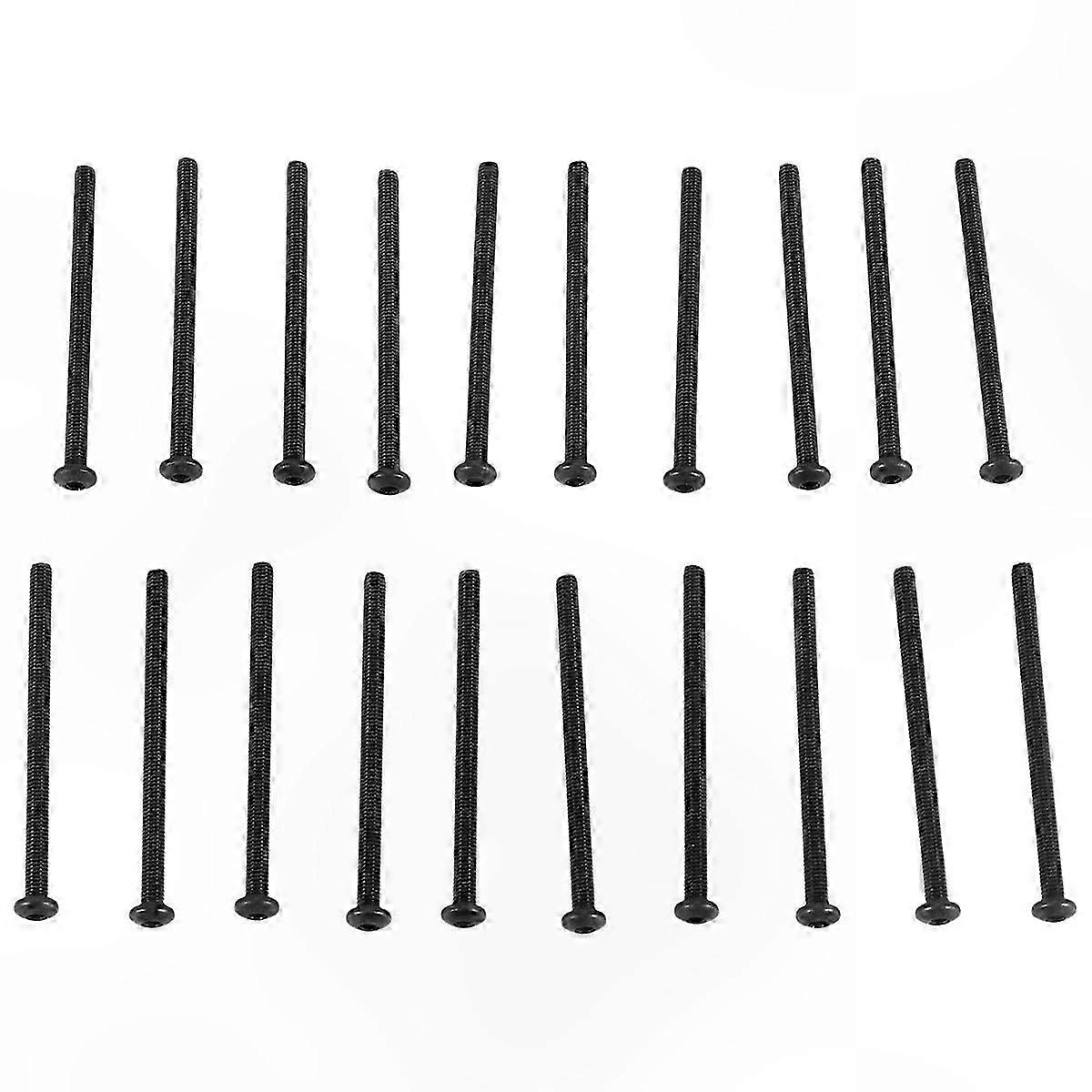 Black 20Pcs M3 x 45mm Hex Socket Button Head Screws Alloy Steel ...