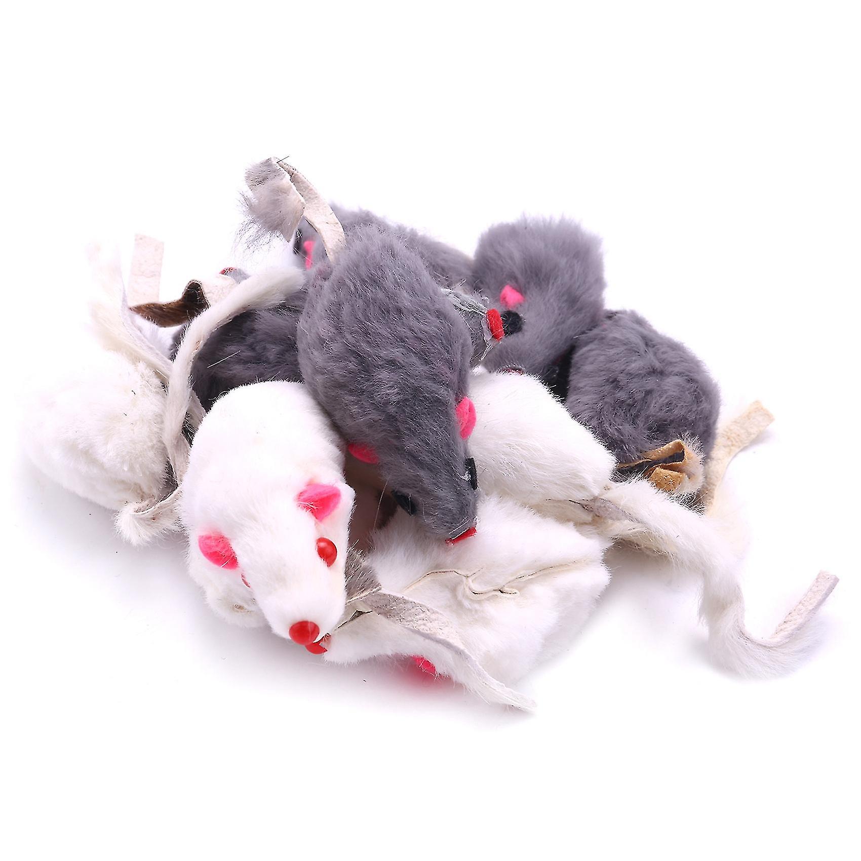 Real Rabbit Fur Mice Cat Toys Pet Toy Children's Toys 12-pack | Fruugo UK