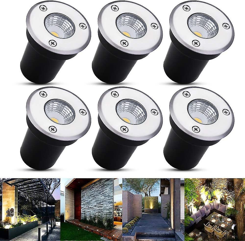 6 Led Recessed Ground Spotlight, 3w Recessed Floor Lamp For Outdoor ...