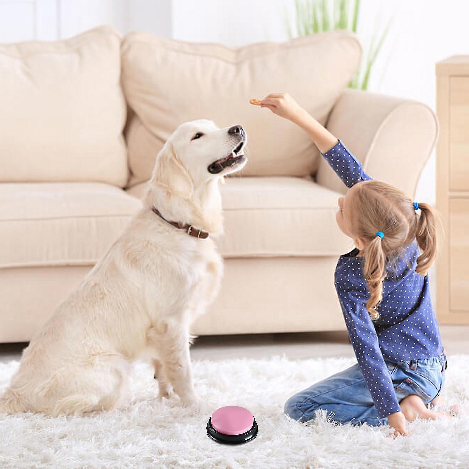 Enregistrable Dog Talking Button Voice Sound Interactive Toy Pet Answer ...
